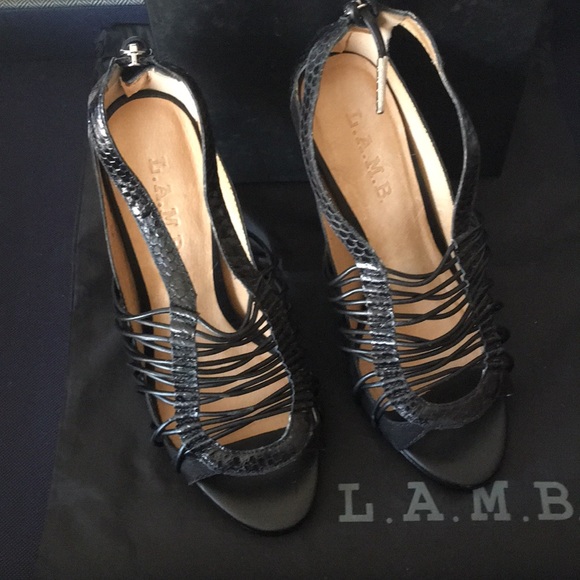 L.A.M.B. | Shoes | New Lamb Raivyn Black Strappy Heel Sandals | Poshmark